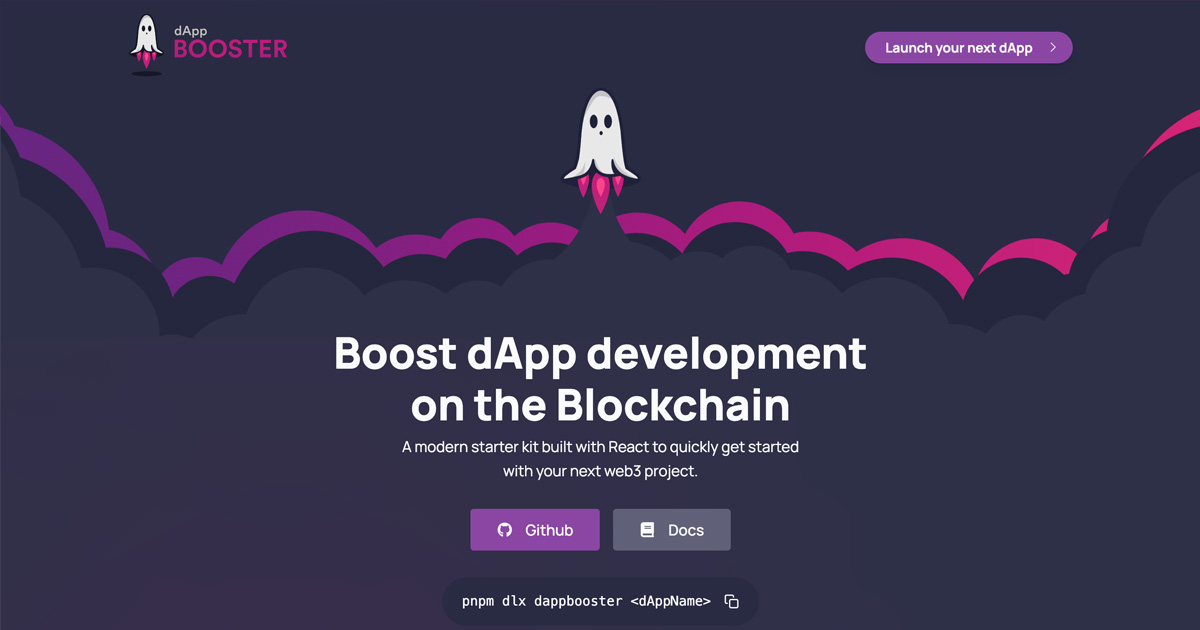 dAppBooster - Web3 Template For All Your Blockchain Development Needs